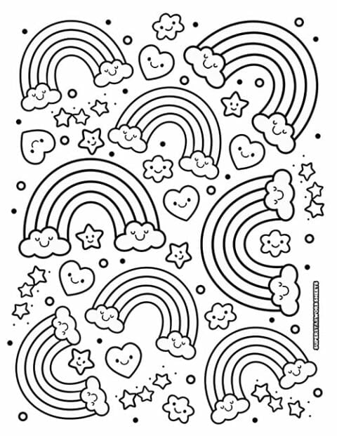 Rainbow Coloring Pages (Free Printables) - Superstar Worksheets