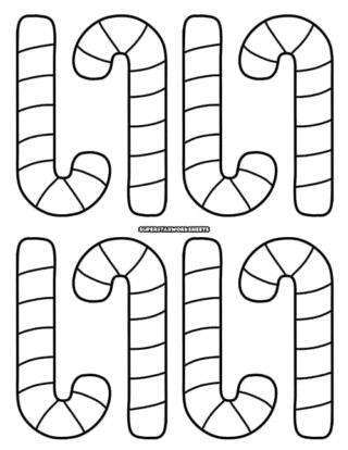 Candy Cane Coloring Pages (Free Printables) - Superstar Worksheets