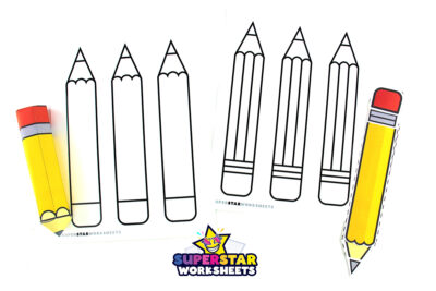 Pencil Template (Free Printables) - Superstar Worksheets