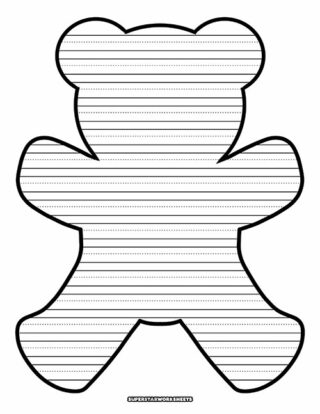 Bear Template (Free Printables) - Superstar Worksheets