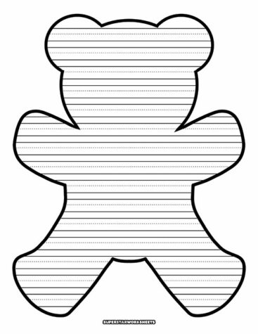 Bear Template (Free Printables) - Superstar Worksheets