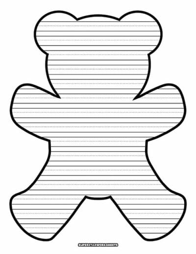 Bear Template (Free Printables) - Superstar Worksheets