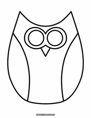 Owl Template (Free Printables) - Superstar Worksheets