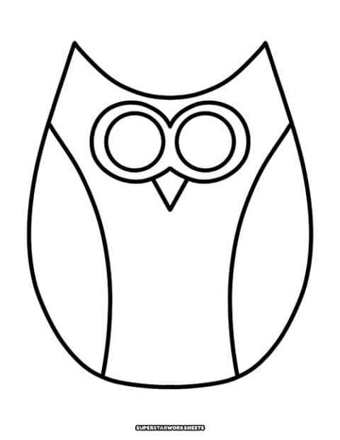 Owl Template (Free Printables) - Superstar Worksheets