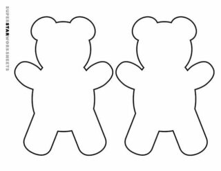 Bear Template (Free Printables) - Superstar Worksheets