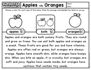 Compare and Contrast Worksheets - Superstar Worksheets