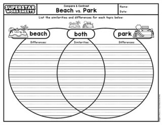 Compare and Contrast Worksheets - Superstar Worksheets