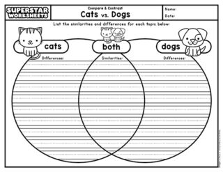 Compare and Contrast Worksheets - Superstar Worksheets