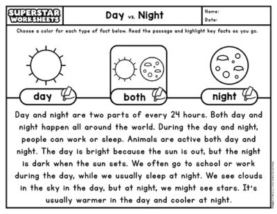 Compare and Contrast Worksheets - Superstar Worksheets