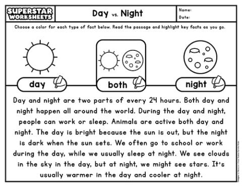 Compare and Contrast Worksheets - Superstar Worksheets