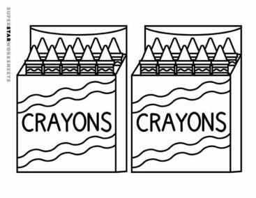 Crayon Template (Free Printables) - Superstar Worksheets