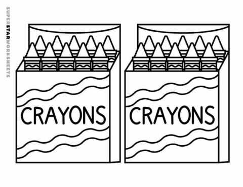 Crayon Template (Free Printables) - Superstar Worksheets