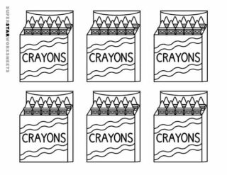Crayon Template (Free Printables) - Superstar Worksheets