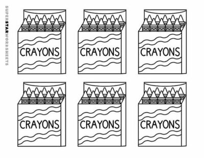 Crayon Template (Free Printables) - Superstar Worksheets