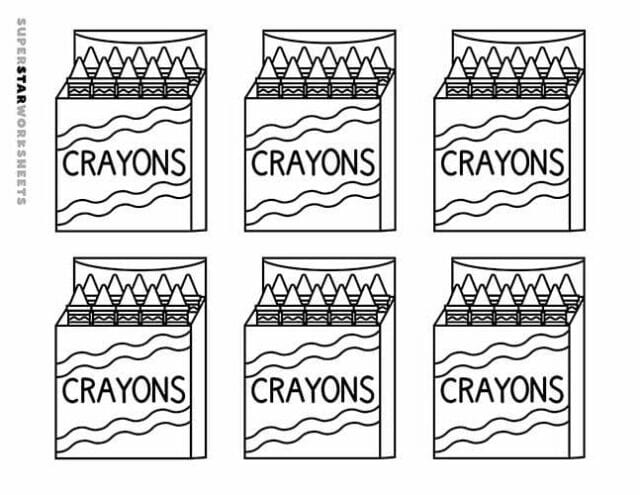 Crayon Template (Free Printables) - Superstar Worksheets