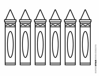 Crayon Template (Free Printables) - Superstar Worksheets