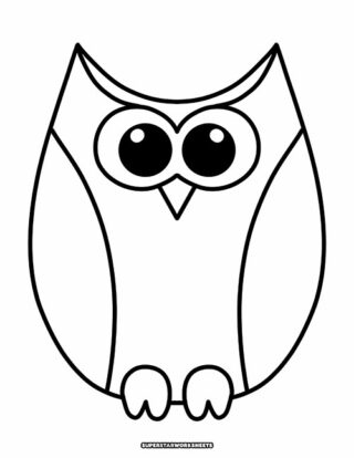 Owl Template (Free Printables) - Superstar Worksheets