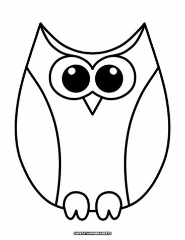Owl Template (Free Printables) - Superstar Worksheets