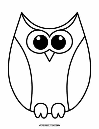 Owl Template (Free Printables) - Superstar Worksheets