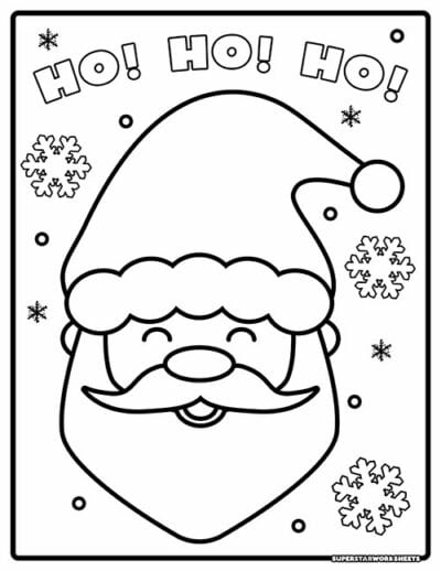 Santa Coloring Pages (Free Printables) - Superstar Worksheets