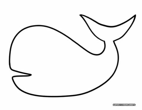 Whale Template (Free Printables) - Superstar Worksheets