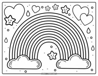 Rainbow Coloring Pages (Free Printables) - Superstar Worksheets