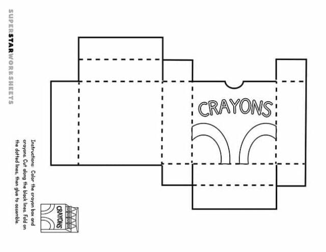 Crayon Template (Free Printables) - Superstar Worksheets
