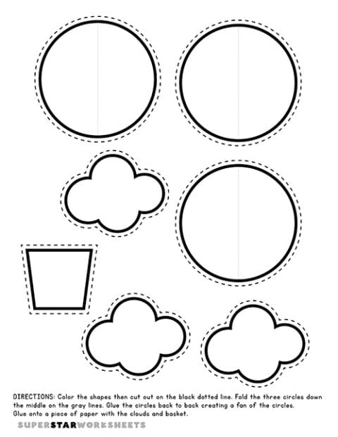 Hot Air Balloon Template (Free Printables) - Superstar Worksheets