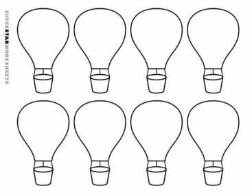 Hot Air Balloon Template (Free Printables) - Superstar Worksheets