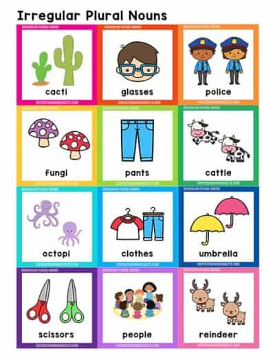 Irregular Plural Noun Worksheets - Superstar Worksheets