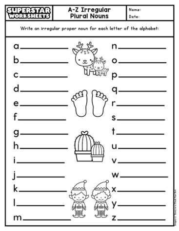 Irregular Plural Noun Worksheets - Superstar Worksheets