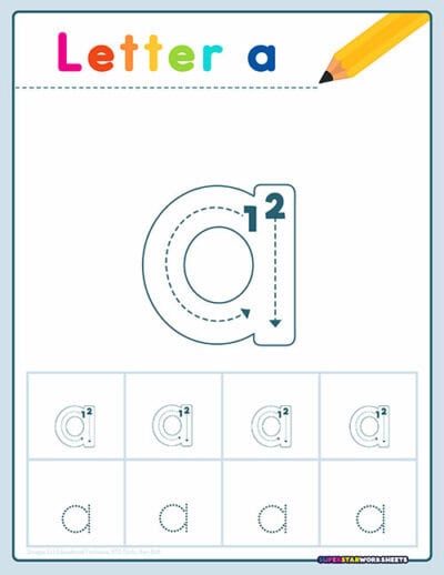 Letter A Tracing Worksheets - Superstar Worksheets