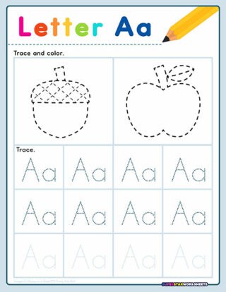 Letter A Tracing Worksheets - Superstar Worksheets