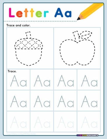 Letter A Tracing Worksheets - Superstar Worksheets