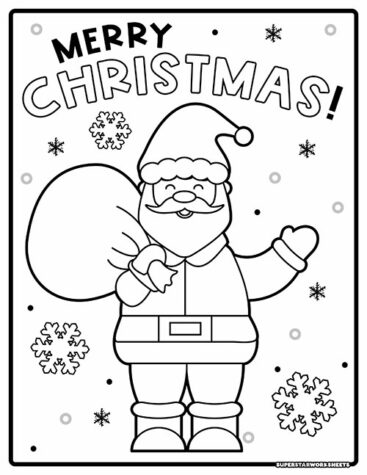 Santa Coloring Pages (Free Printables) - Superstar Worksheets