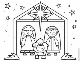 Nativity Coloring Pages (Free Printables) - Superstar Worksheets