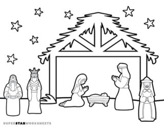 Nativity Coloring Pages (Free Printables) - Superstar Worksheets