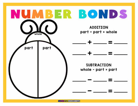Number Bonds Worksheets - Superstar Worksheets