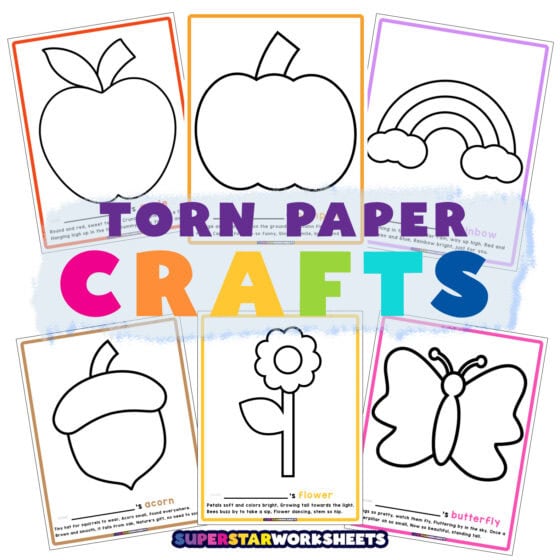 Torn Paper Crafts - Superstar Worksheets