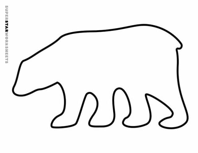Bear Template (Free Printables) - Superstar Worksheets