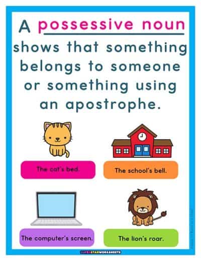 Possessive Noun Worksheets - Superstar Worksheets