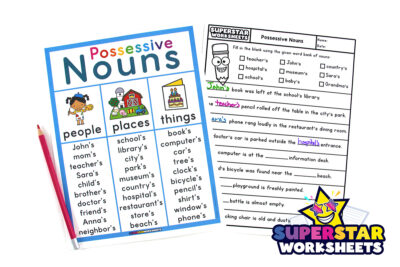 Possessive Noun Worksheets - Superstar Worksheets