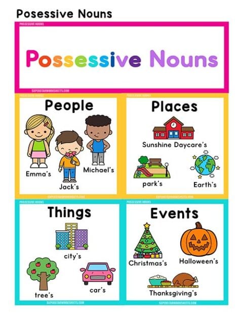 Possessive Noun Worksheets - Superstar Worksheets