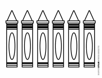 Crayon Template (Free Printables) - Superstar Worksheets