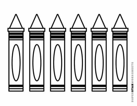Crayon Template (Free Printables) - Superstar Worksheets