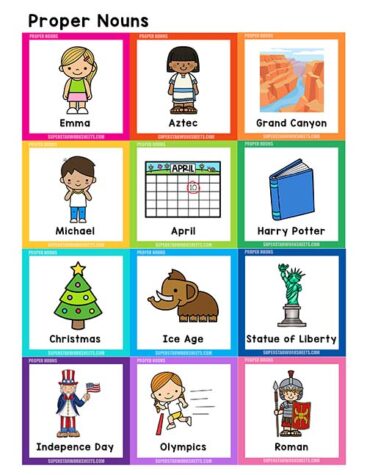 Proper Noun Worksheets - Superstar Worksheets