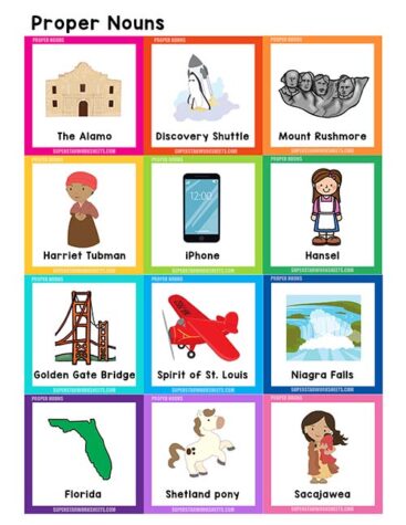 Proper Noun Worksheets - Superstar Worksheets