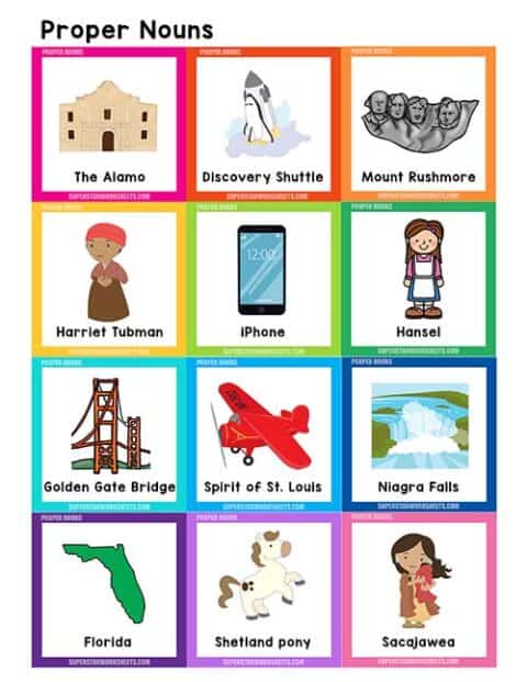 Proper Noun Worksheets - Superstar Worksheets