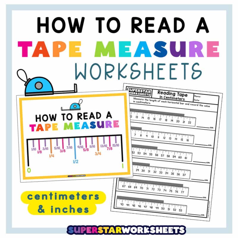 Reading A Tape Measure Worksheet Superstar Worksheets
