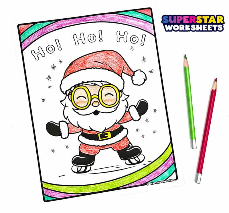 Santa Coloring Pages (Free Printables) - Superstar Worksheets